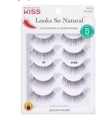 KISS Look So Natural False Eyelashes Multipack 03, Cruelty Free, Vegan ...