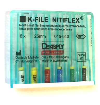Dentsply K-File Nitiflex 15-40 Endo Root Canal Files (10 pack) 25mm | eBay