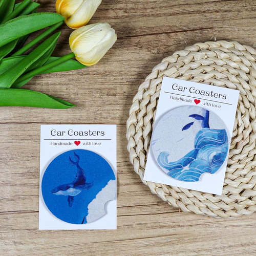 100Pcs Car Coaster Packaging for Selling, Sublimation Car Coasters ...