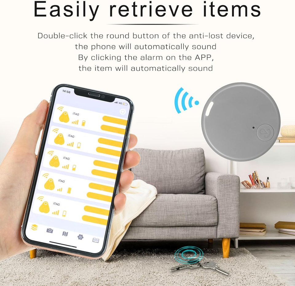 🔑 5-Pack Smart GPS Tracker Key Finder – Anti-Loss for Pets, Keys ...