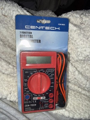 MULTIMETER Cen-tech 7 Function Digital 24" LEADS Tool LCD #98025 | eBay