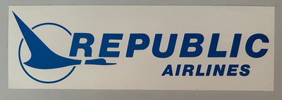 REPUBLIC AIRLINES- vintage Airline bumper sticker | eBay