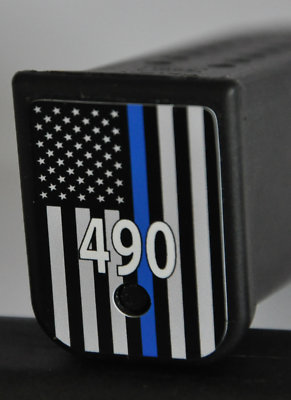 FITS GLOCK 9MM-40 CAL TBL FLAG Mag Base Plate STICKERS with YOUR BADGE ...