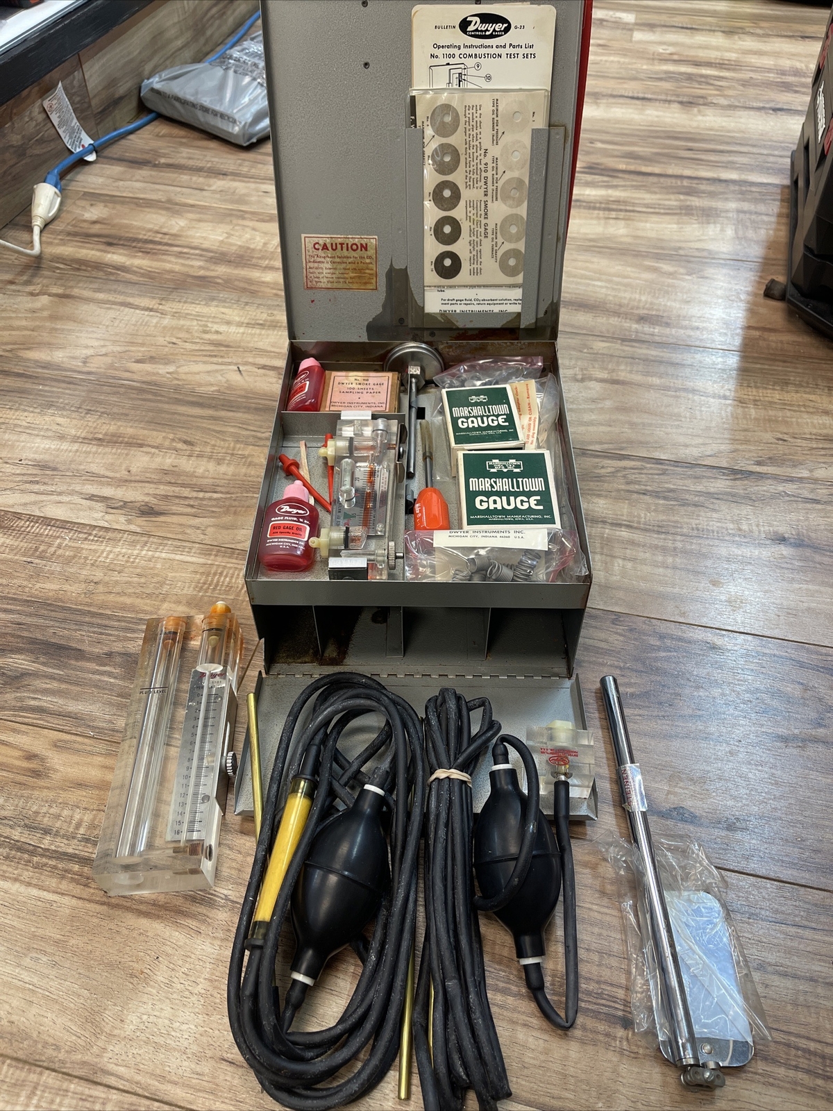 Rare Vintage Dwyer Controls Gages No 1100 Combustion Test Sets - AS IS ...