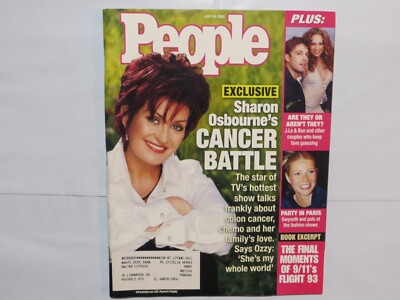 People Magazine July 29 2002 Sharon Osbourne / Jennifer Lopez PF | eBay
