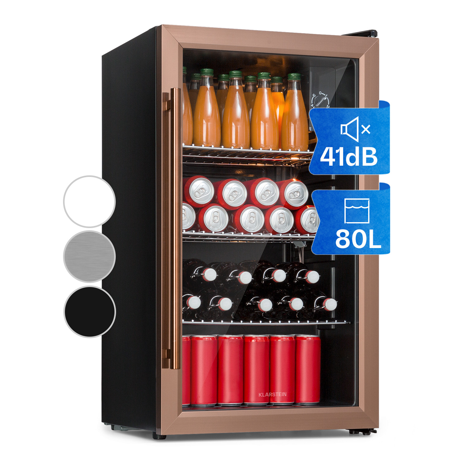 Drinks Fridge Wine Fridge Refrigerator Beverage Cooler 80 L Glass Door ...