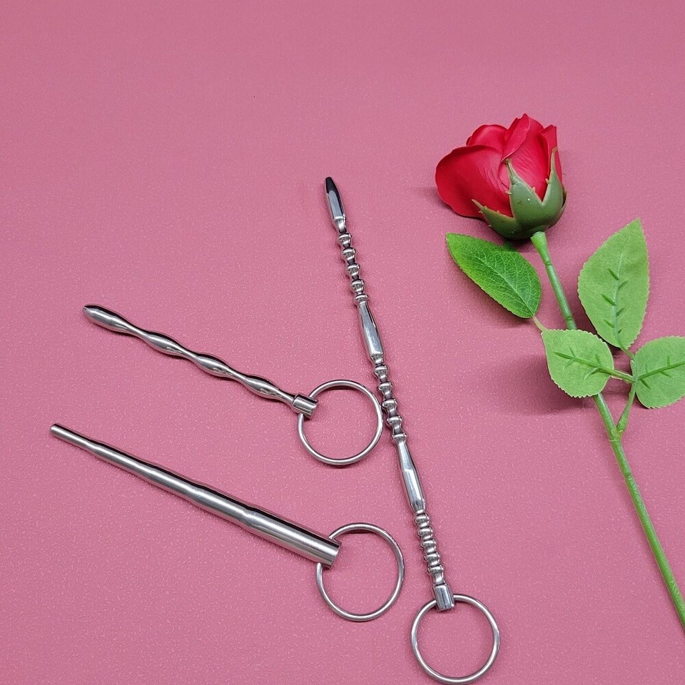 Men Stainless Steel 3 sizes Sounds Sounding Beads Insert Plug Sounds ...