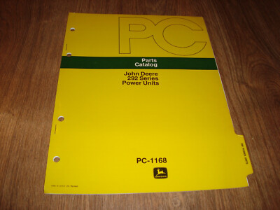 John Deere 292 Series Power Units Parts Catalog PC-1168 | eBay