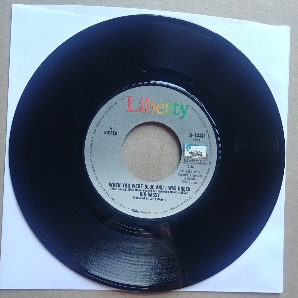 KIN VASSY A Honky Tonk Heart 45 7" COUNTRY Vinyl Record Liberty Records ...