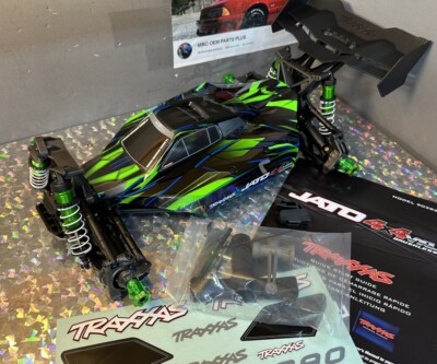 Traxxas Jato VXL 4x4 brushless Edition HD roller Chassis Green Aluminum ...