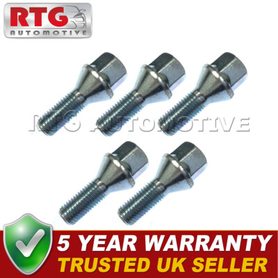 5x Wheel Bolts For Dacia Duster 2010 On (Alloy Wheels) Silver | eBay UK