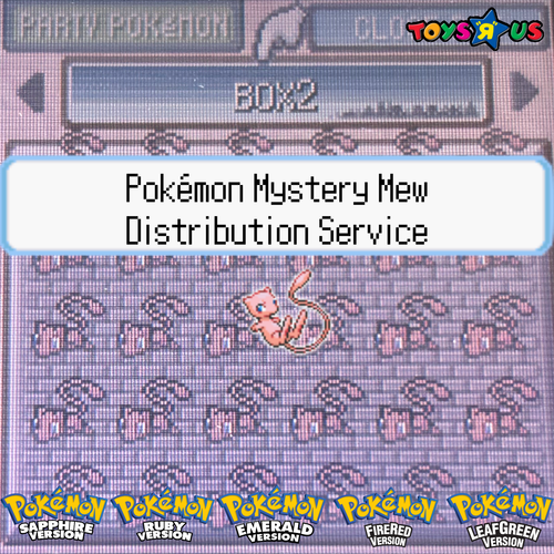Pokemon Mystery Mew Distribution for Ruby Sapphire Emerald FireRed ...