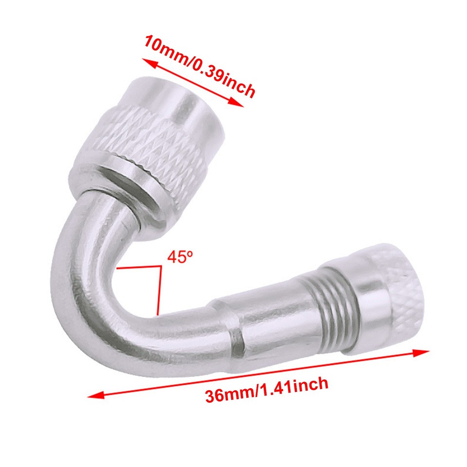 2x Valve Stem Angle Extension 45 90 135 Degree Side Tire Wheel Car ...