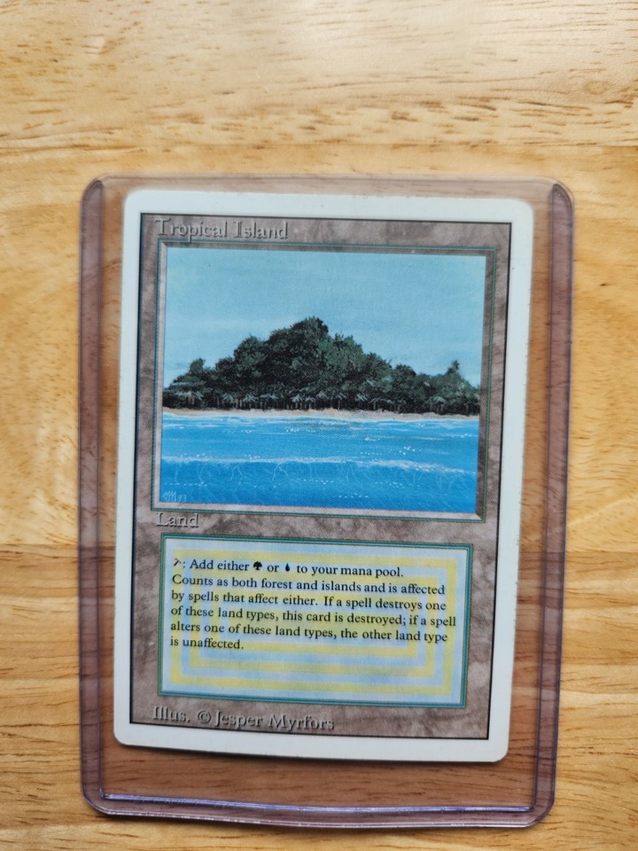 Magic: The Gathering Tropical Island Revised Edition Rare Dual Land ...