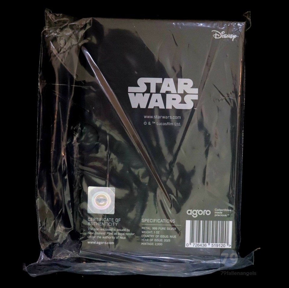 2025 Star Wars Droids R2-D2 Silver Color Proof 1 oz .999 Niue Agoro NZM ...