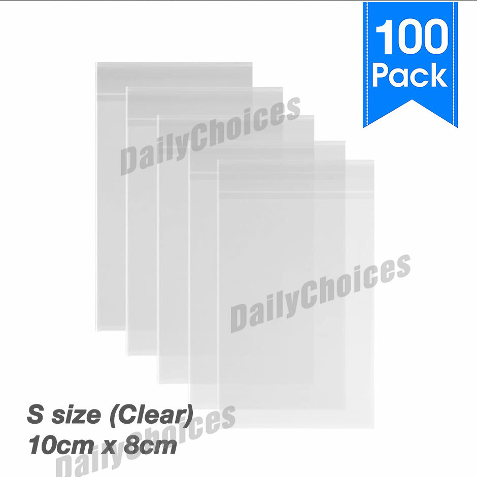 Plain Clear Lolly Bags self-adhesive cello lollies candy treats bulk ...