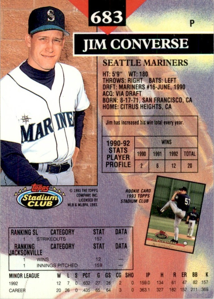 1993 Stadium Club MLB Jim Converse #683 | eBay