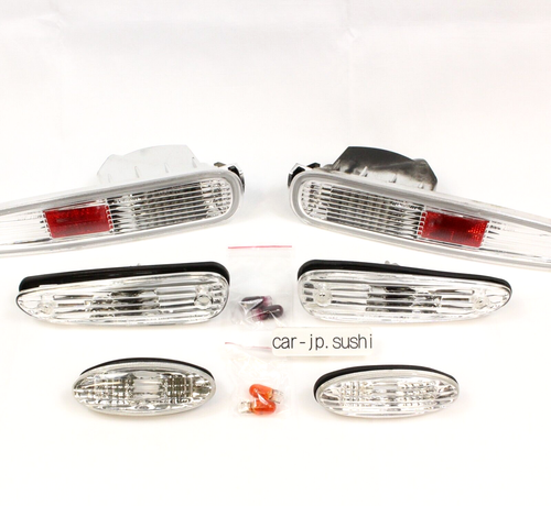 RX-7 FD3S Bumper Fender Side Rear Reverse Crystal Clear Lens Kit Light ...