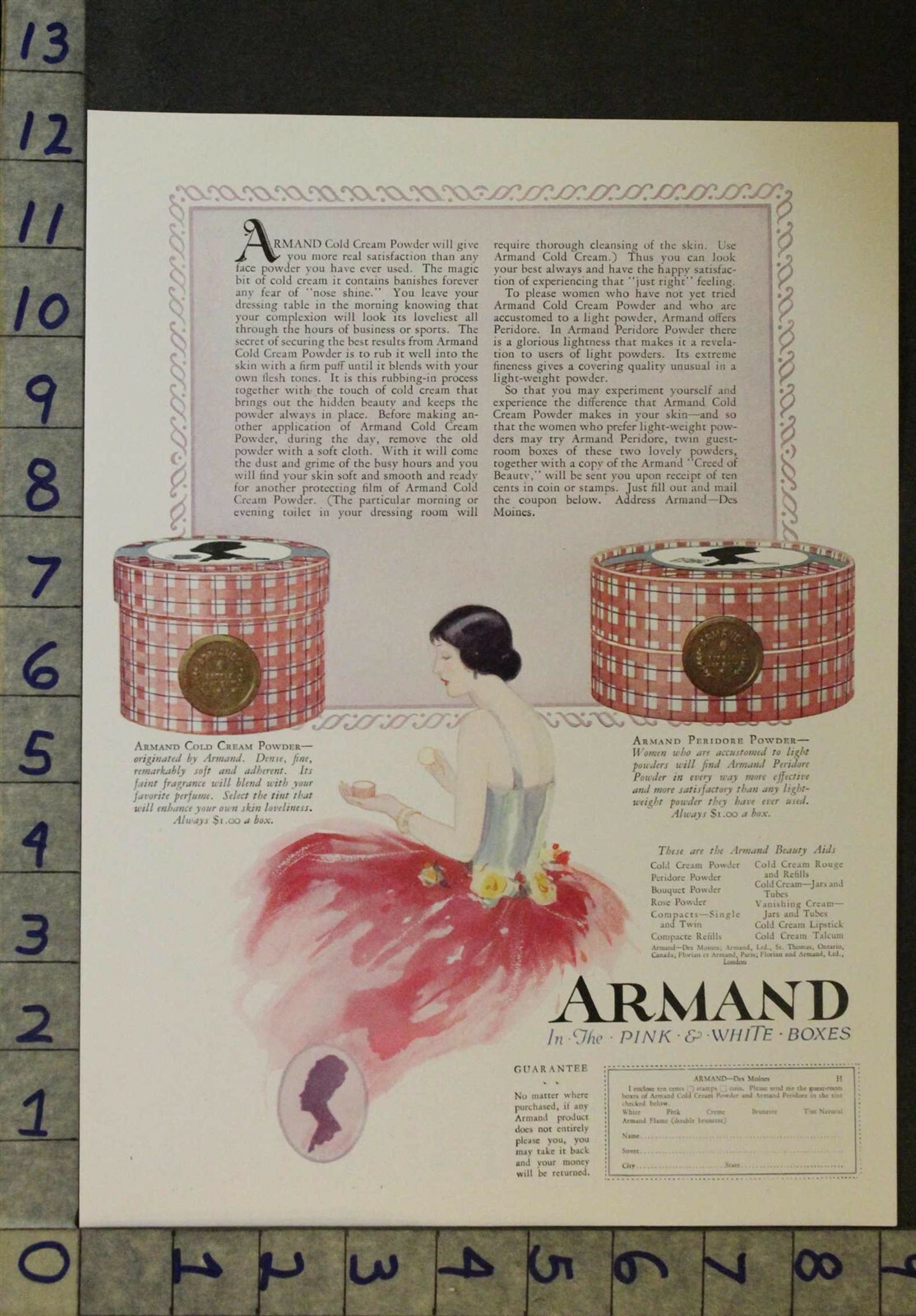 1925 ARMAND POWDER CREAM COSMETIC MAKEUP DECO BALLET DES MOINES BEAUTY ...