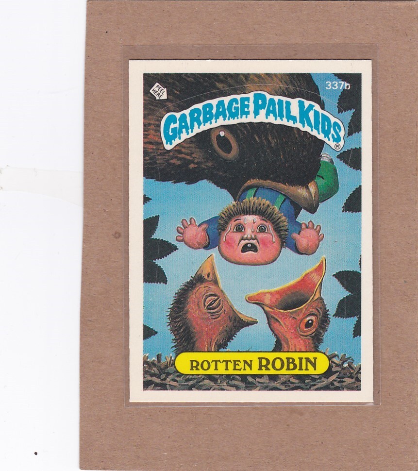 1987 TOPPS GARBAGE PAIL KIDS ROTTEN ROBIN #337B UNMARKED CHECKLIST NM ...