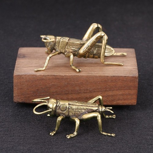 2pcs Brass Cricket Figurine Statue Insect Animal Figurines Toys House ...