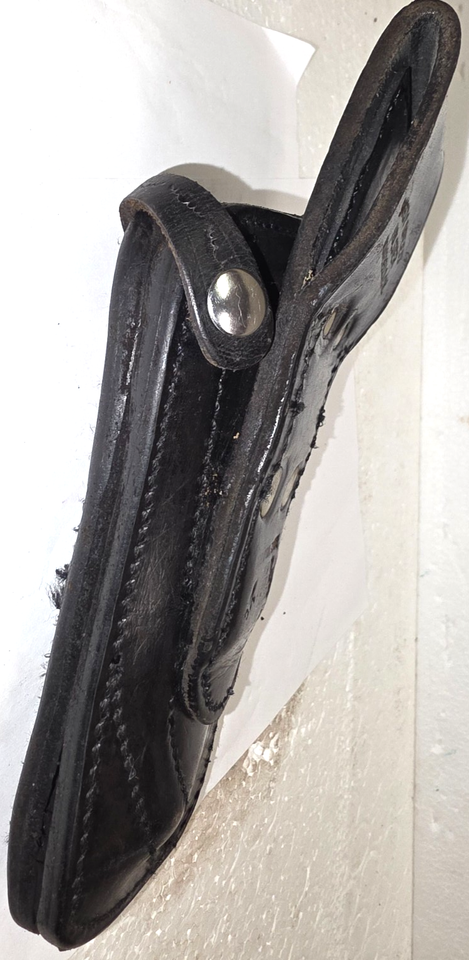 SAFETY SPEED Holster RH Black BasketWeave Leather Duty Holster Front ...