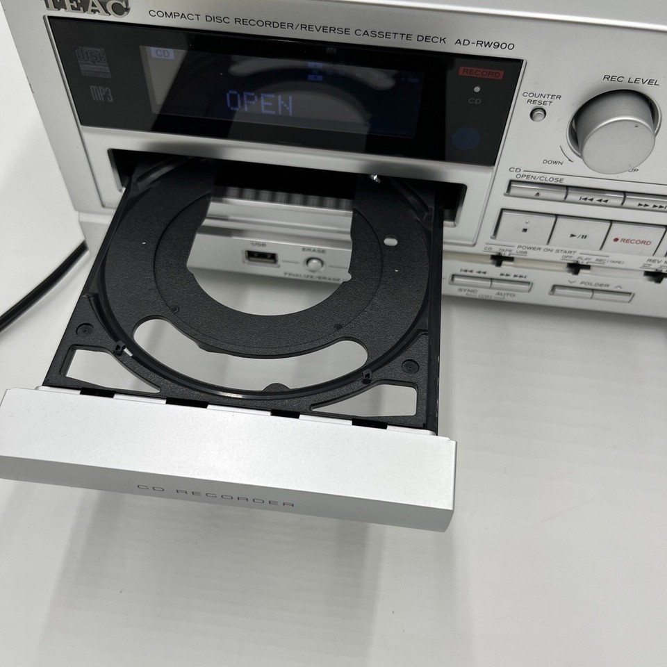 TEAC AD-RW900 Compact Disc Recorder Reverse Cassette Deck w/Remote ...