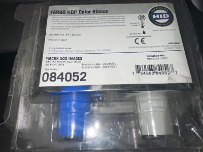 HID Fargo YMCKKK Ribbon Cartridge HDP5000 084052 TWO RESIN RIBBON NEW ...