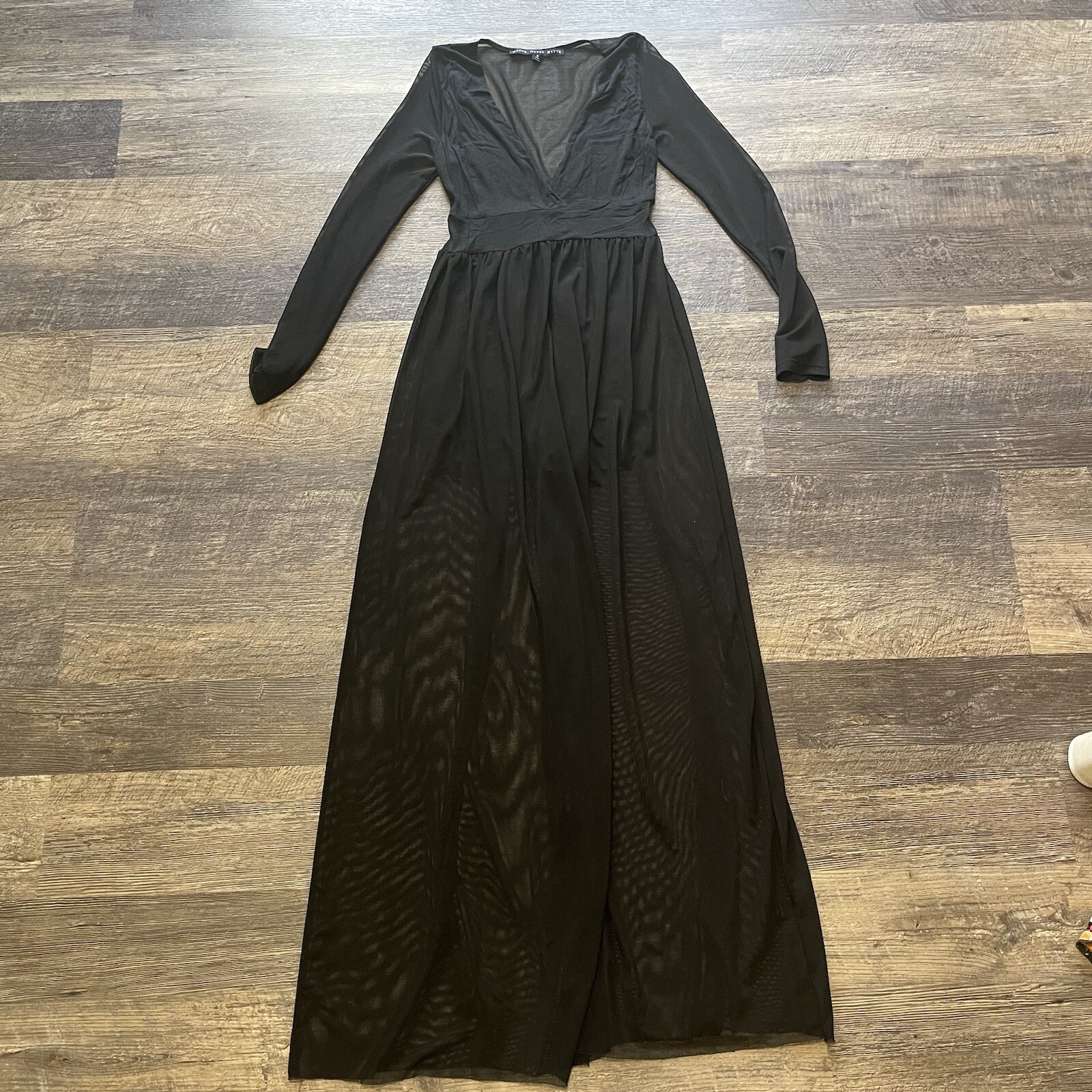 Hyfve Mesh Black Maxi Dress Alt Goth Witchy Whimseygoth Size Small | eBay