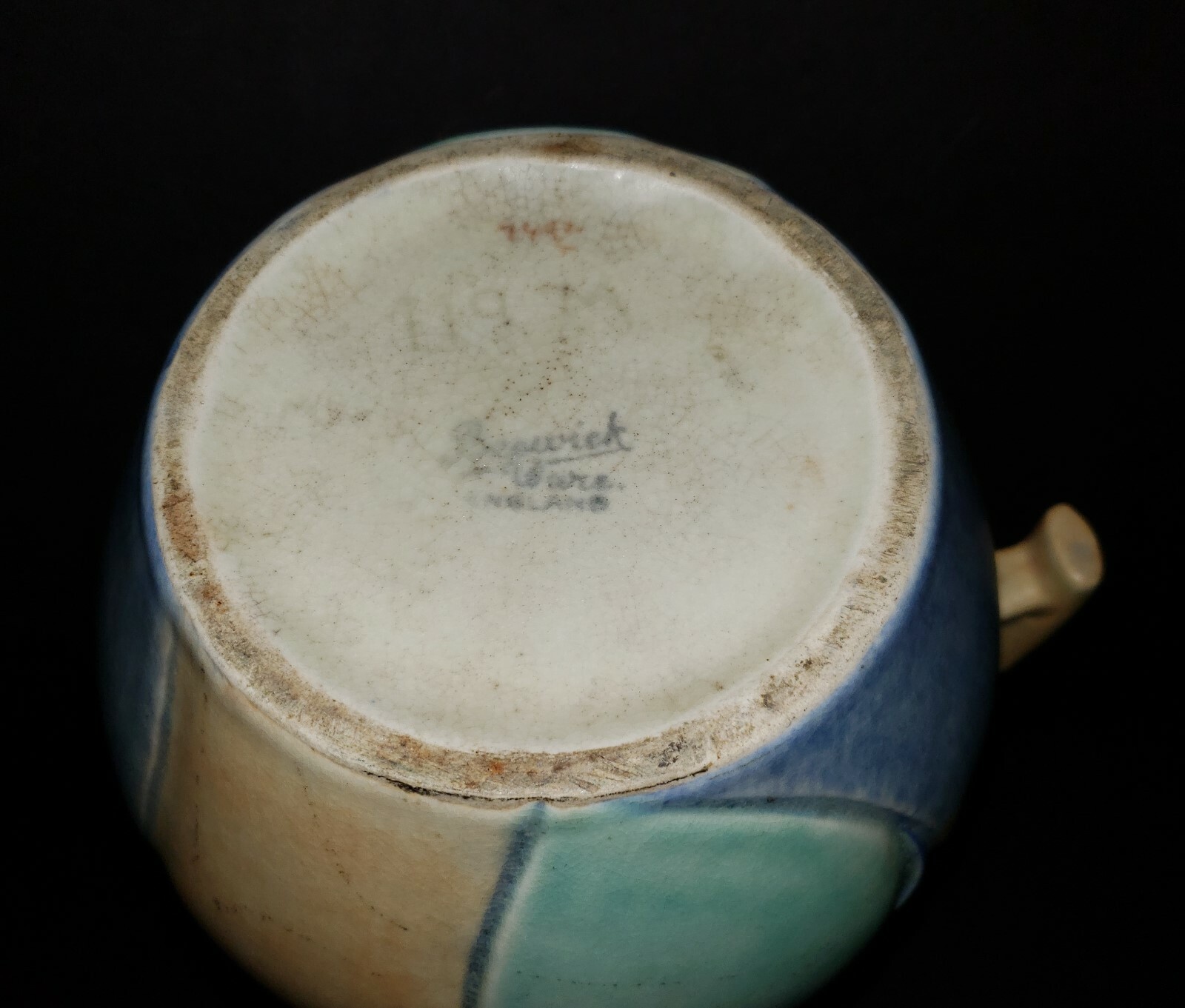 Antique 1935 Beswick ware Art Deco Flower Butterfly Ceramic Handle ...