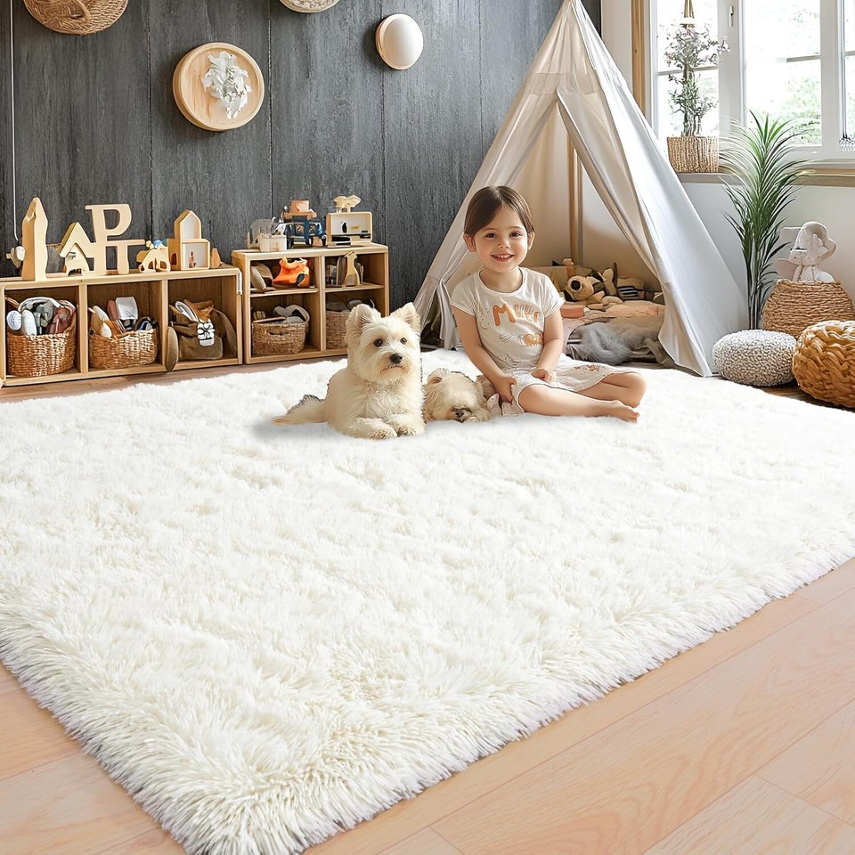 8x10 Living Room Area Ru Extra Soft and Fluffy Large Plush Area Rug ...