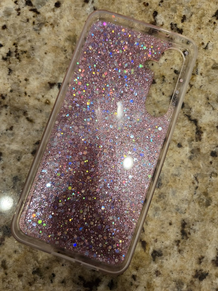 galaxy s24 + Plus Pink Glitter Phone Case Jelly Sparkle Cute Cover ...