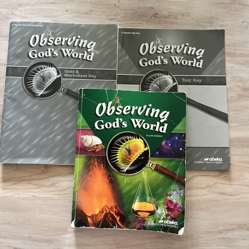 Abeka Observing God's World Textbook & Teacher Keys Lot of 3 Grade 6 | eBay