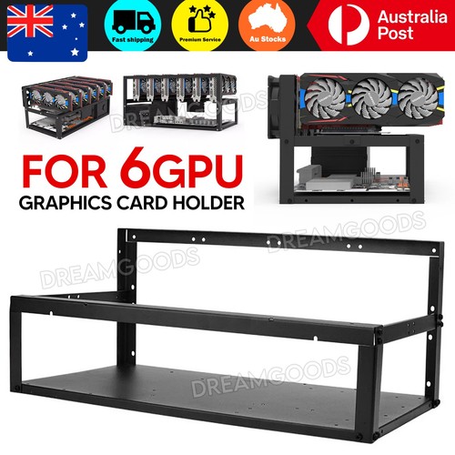 6 GPU Rack Mining Case Motherboard Bracket Open Mining Rig Frame OZ ...