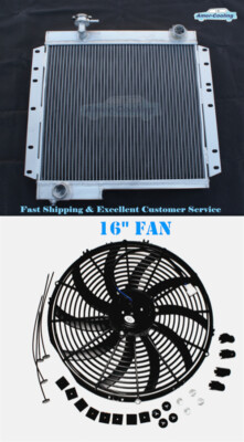 3Row Aluminum Radiator + 16 Fan 1979-1984 Toyota Land Cruiser BJ40 42 3 ...