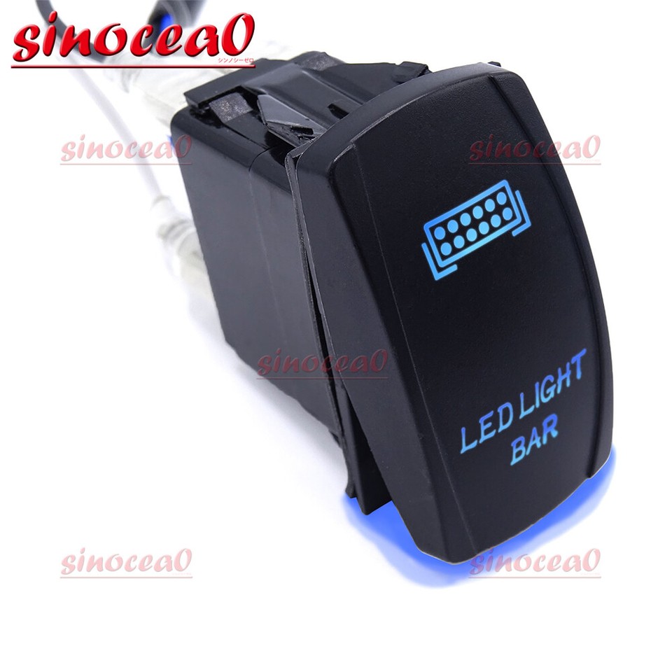 Laser 5 Pin LED LIGHT BAR+7 Pin WINCH IN/OUT Wire Control Rocker Toggle ...