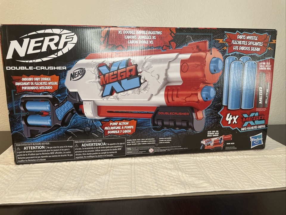 Nerf Mega XL Double Crusher Blaster, 4 Mega XL Whistler BRND NEW IN BOX ...
