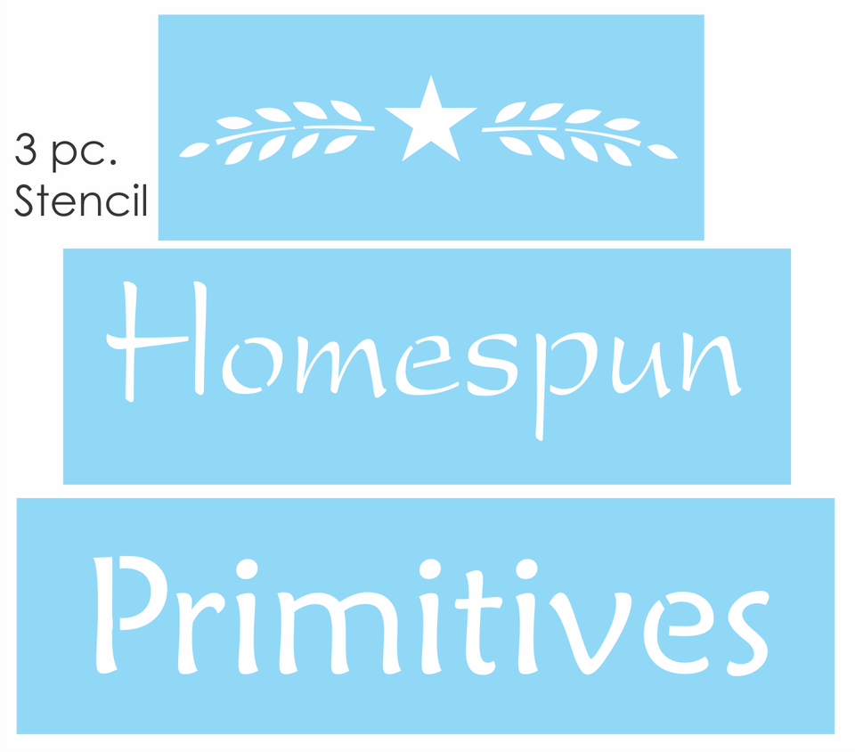 Country Stencil Homespun Primitives Willow Branch Star Family DIY Craft ...
