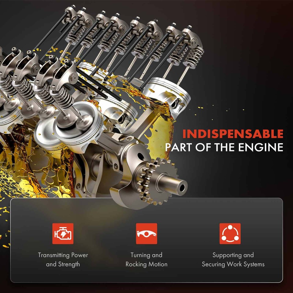 4340 Black Chromoly Stud Roller Rocker Arm Set for Chevy SBC 350 1.5 ...