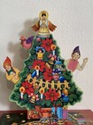 Wooden Christmas Music Box Wind Up Motion Tree Mechanical Stand Up ...