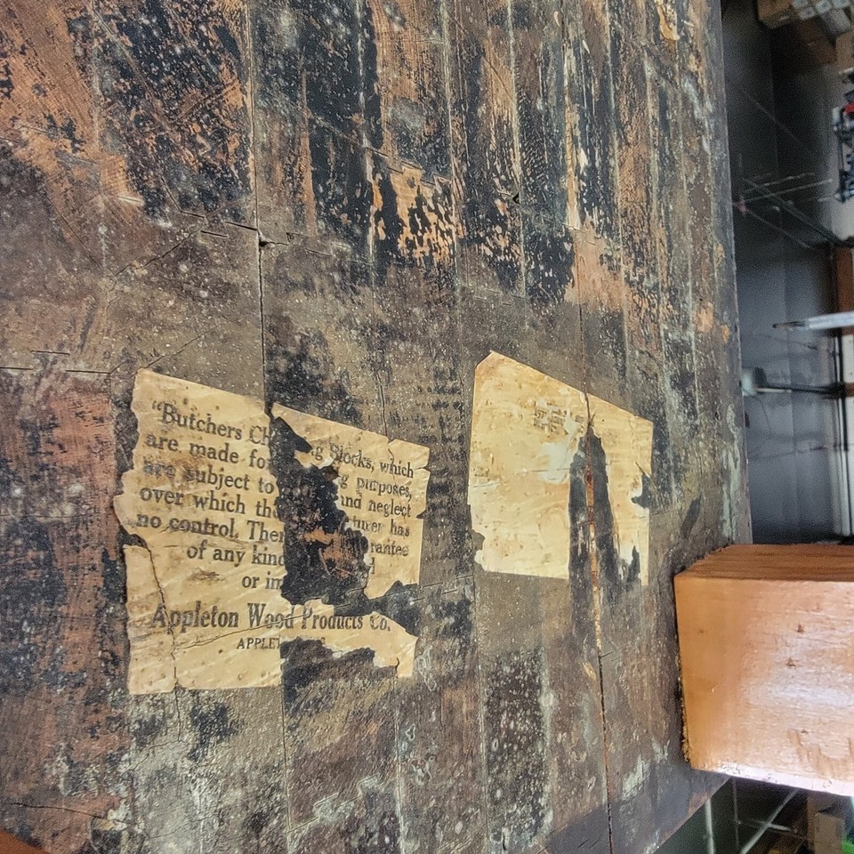 Vintage Solid Maple Appleton Wood Products Co. Butcher Block | eBay