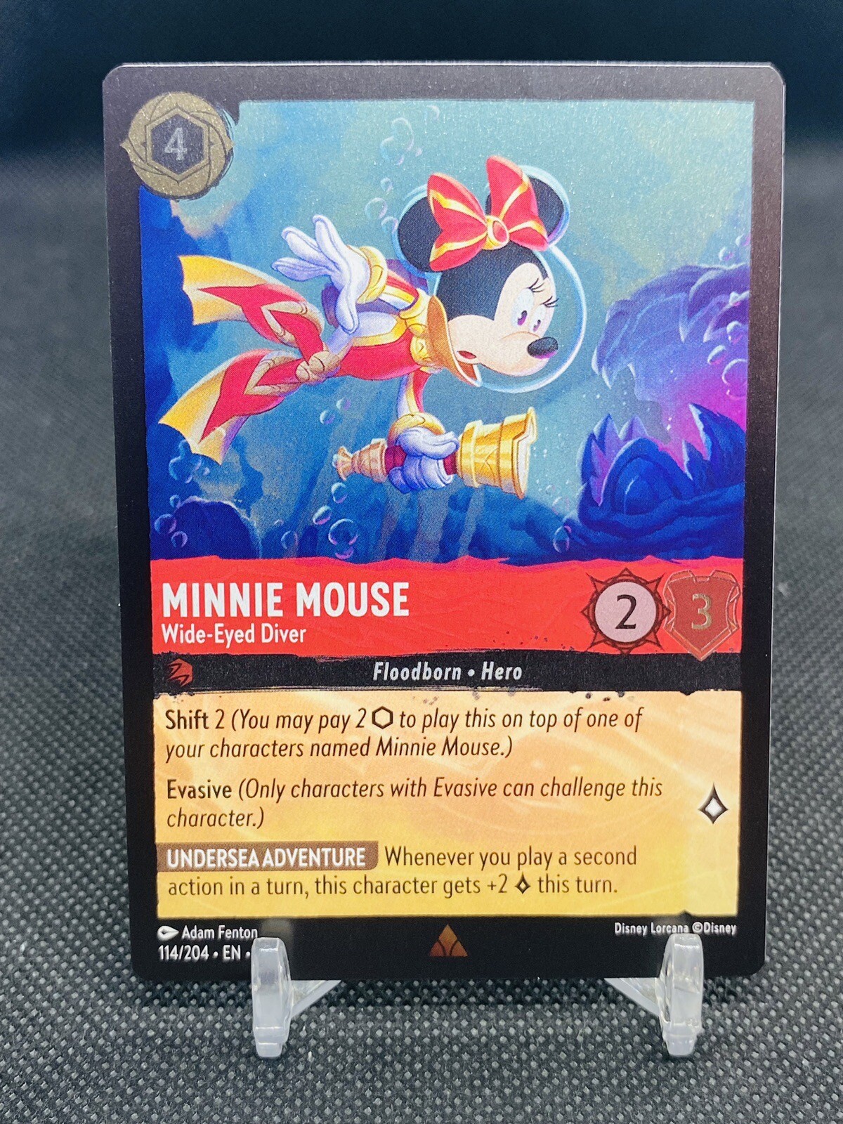 Minnie Mouse Wide-Eyed Diver FOIL Promo Disney Lorcana Rise of the ...