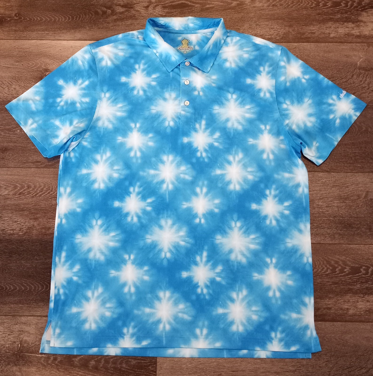 Chubbies Starburst Performance Stretch Polo Shirt Blu… - Gem