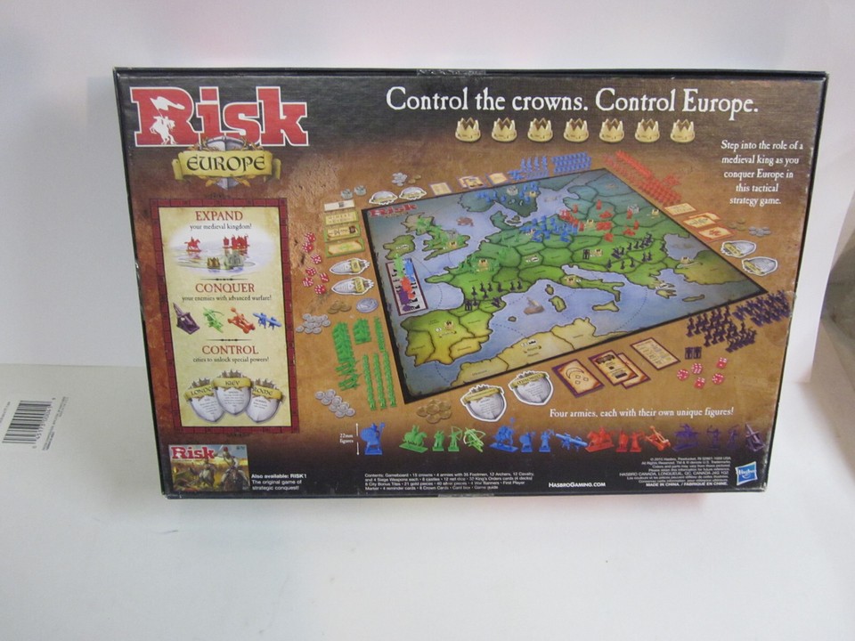 Risk Europe: The Enhanced board Game of Medieval Conquest 2019 Hasbro ...