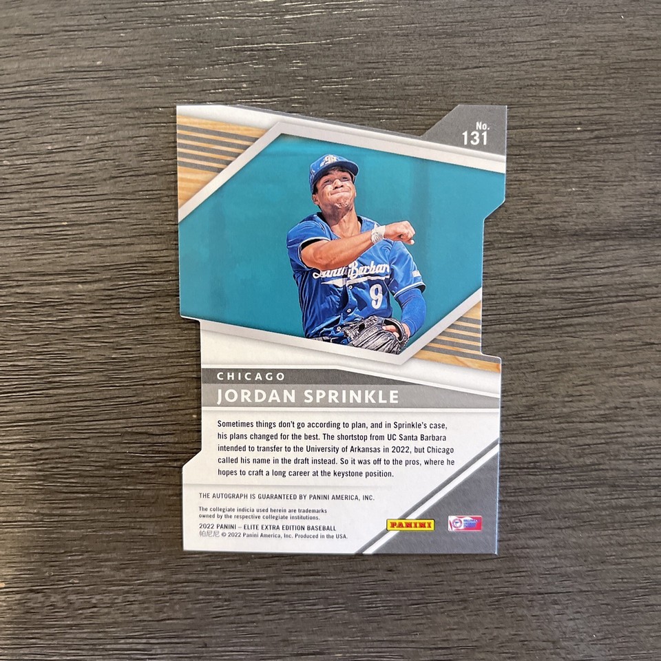 2022 Panini Elite Extra Edition-Jordan Sprinkle #131-Aspirations Auto ...