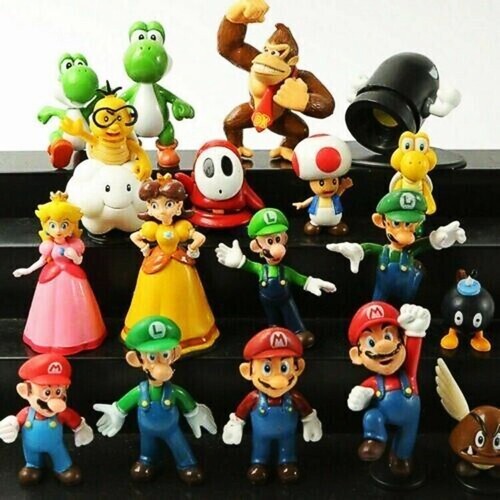 18Pcs Super Mario mini Figure Kid Toy Action Figures Collection ...