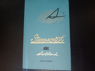 Vintage Stenoscript ABC Shorthand 1967 Manuel C. Avancena Hardcover ...