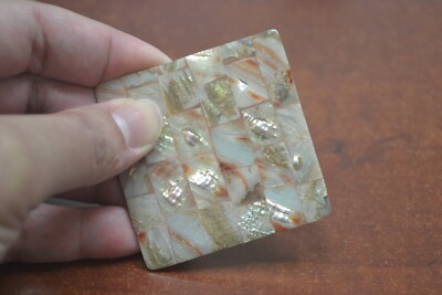 RED ABALONE SHELL BLANK INLAY SQUARE DIY CRAFT 2 1/4" #T-4077D | eBay