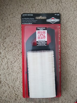 BRIGGS & STRATTON AIR FILTER CARTRIDGE/PRE-CLEANER 797007/697292, 5079 ...