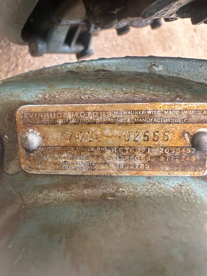 Used Outboard boat motors for sale Evinrude 7.5 horse power serial 7512 ...